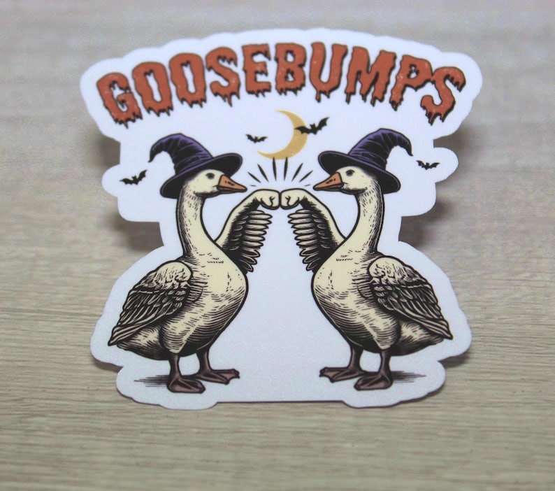 Goose Bumps Halloween Sticker, Funny Halloween Sticker, Cute Fall ...