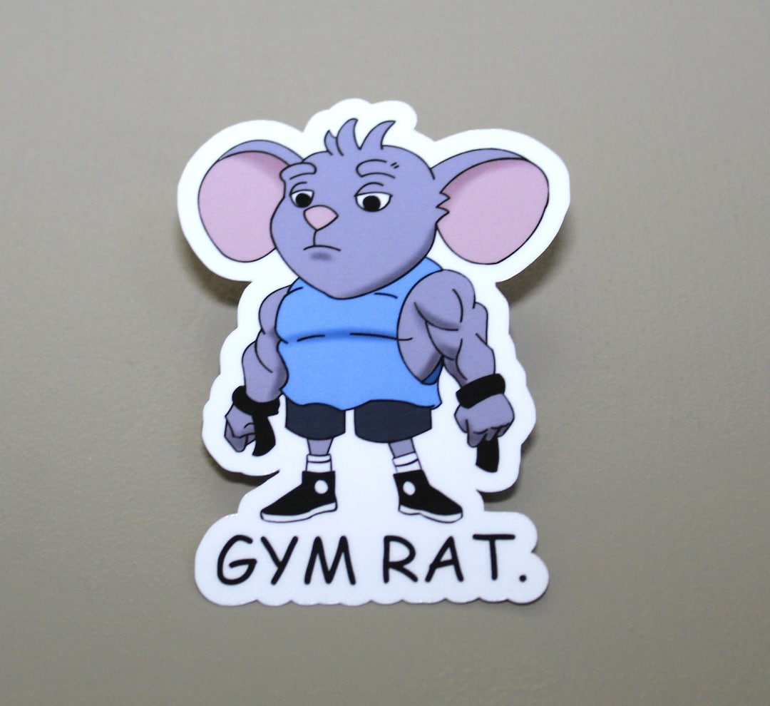 Gym Rat Funny Sticker, PREMIUM Quality, Laminated, Glossy Finish ...