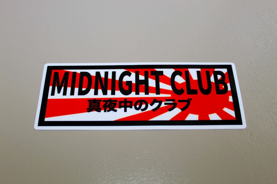 MIDNIGHT CLUB Sticker, JDM Car Decal, Vibrant Colors and Water ...