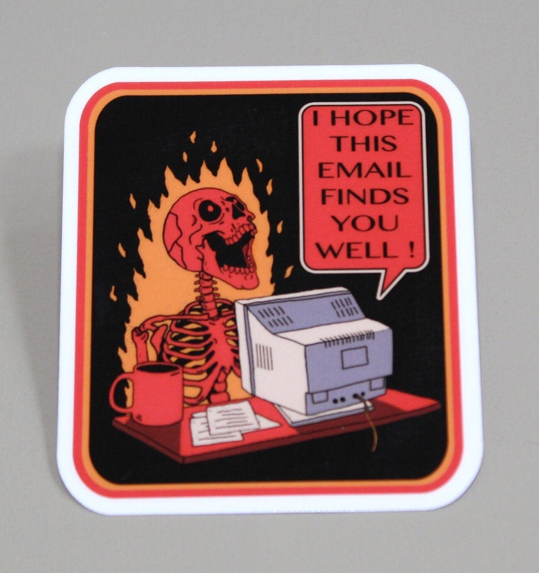 Funny Workplace Sticker, Funny Vinyl Sticker, PREMIUM Quality ...