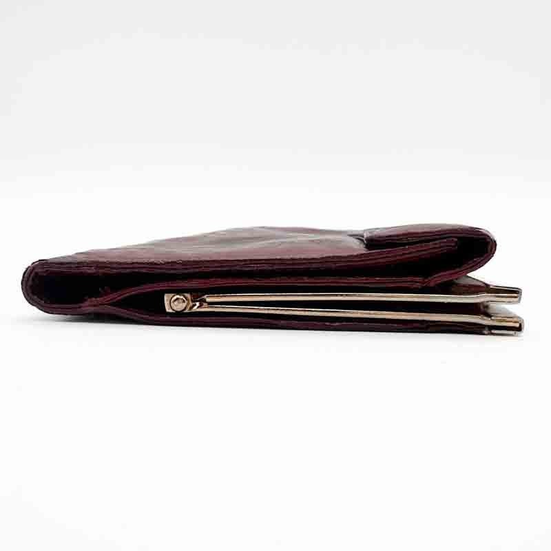 Vintage Eel Skin Wallet 80s Burgundy Korean Trifold Checkbook CC Coin ...