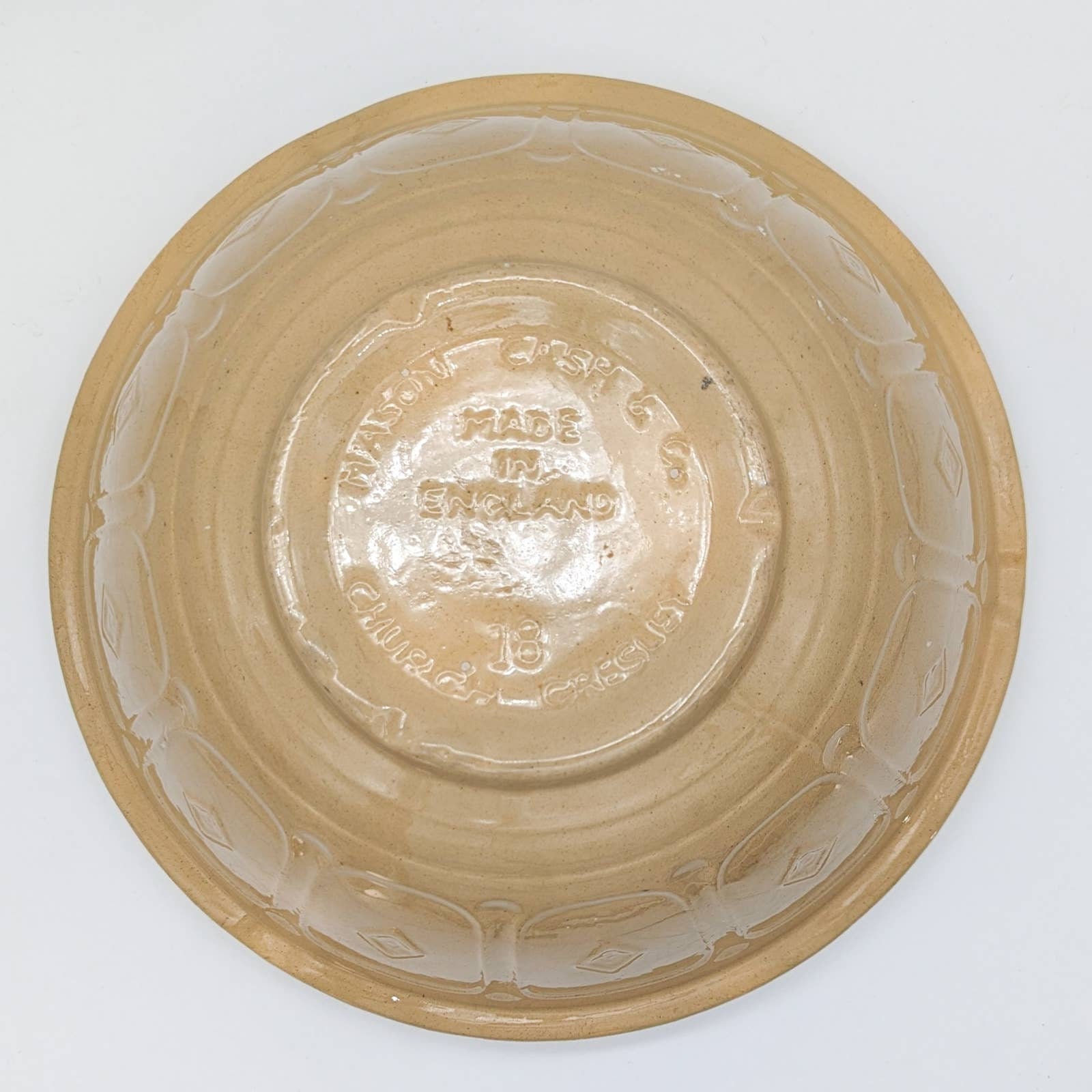 Vintage Mason Cash & Co. Large Mixing Bowl 18 Made in Church Gresley ...