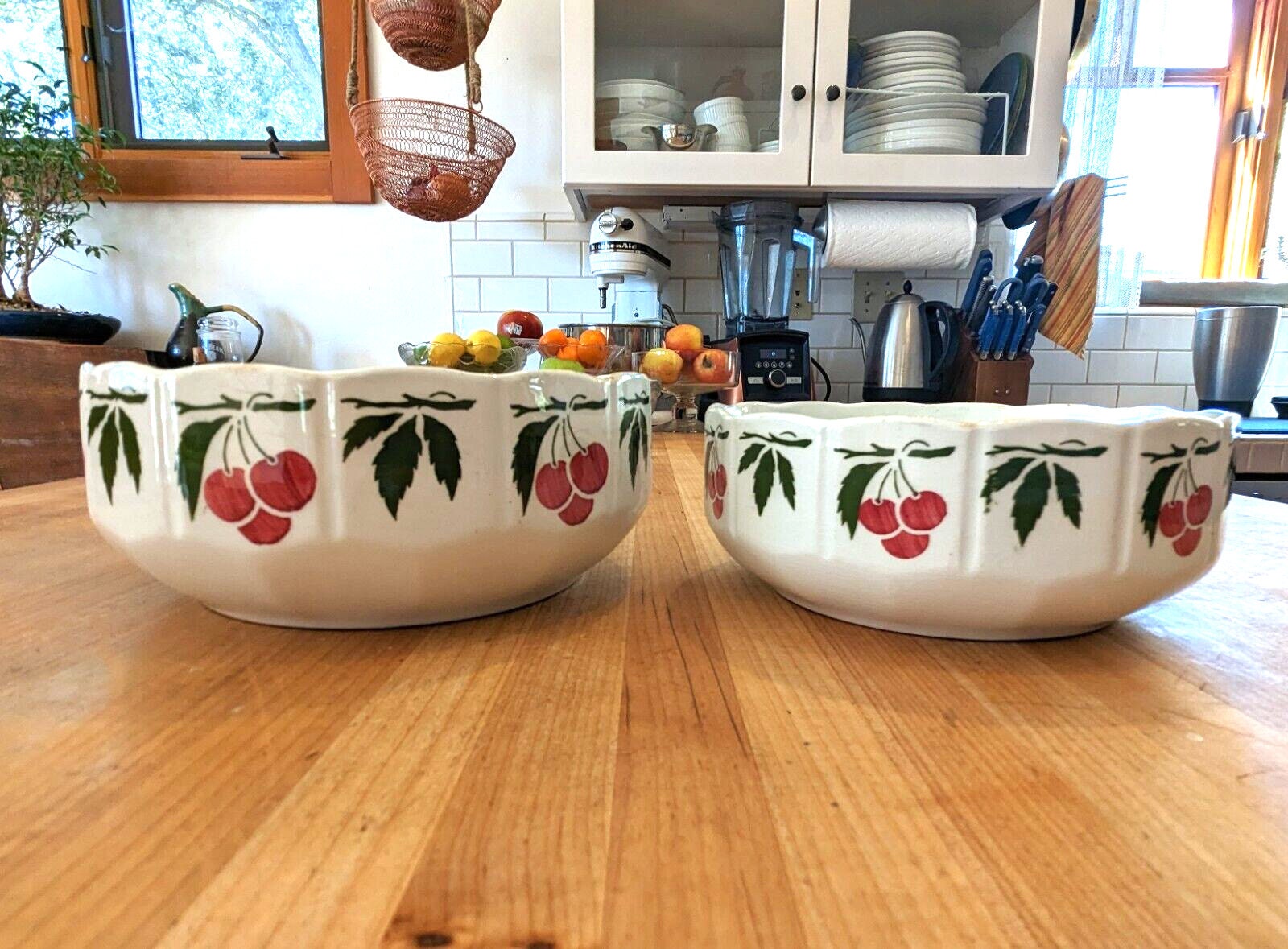 Vintage Arts and Crafts German Stencil Cherries Panel Mixing Nesting ...