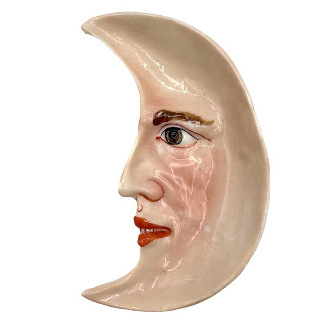 Man in the Moon Trinket Dish | Antique Hand Decorated Ceramic German ...