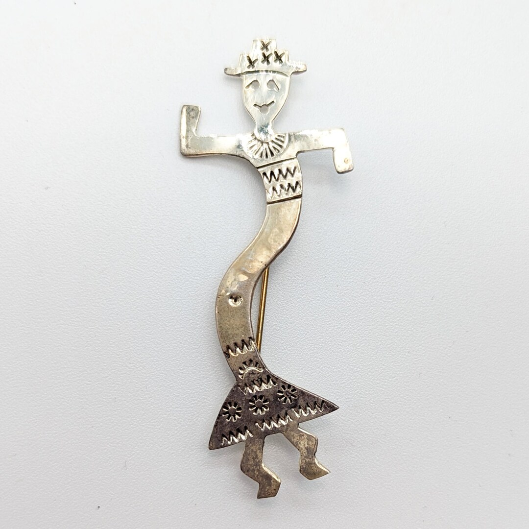 Silver Unlimited Sterling Silver Dancing Figure Brooch Made in Mexico ...