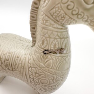 Bitossi Style Horse White Figurine Mid-century Modern Raymor Slipware ...