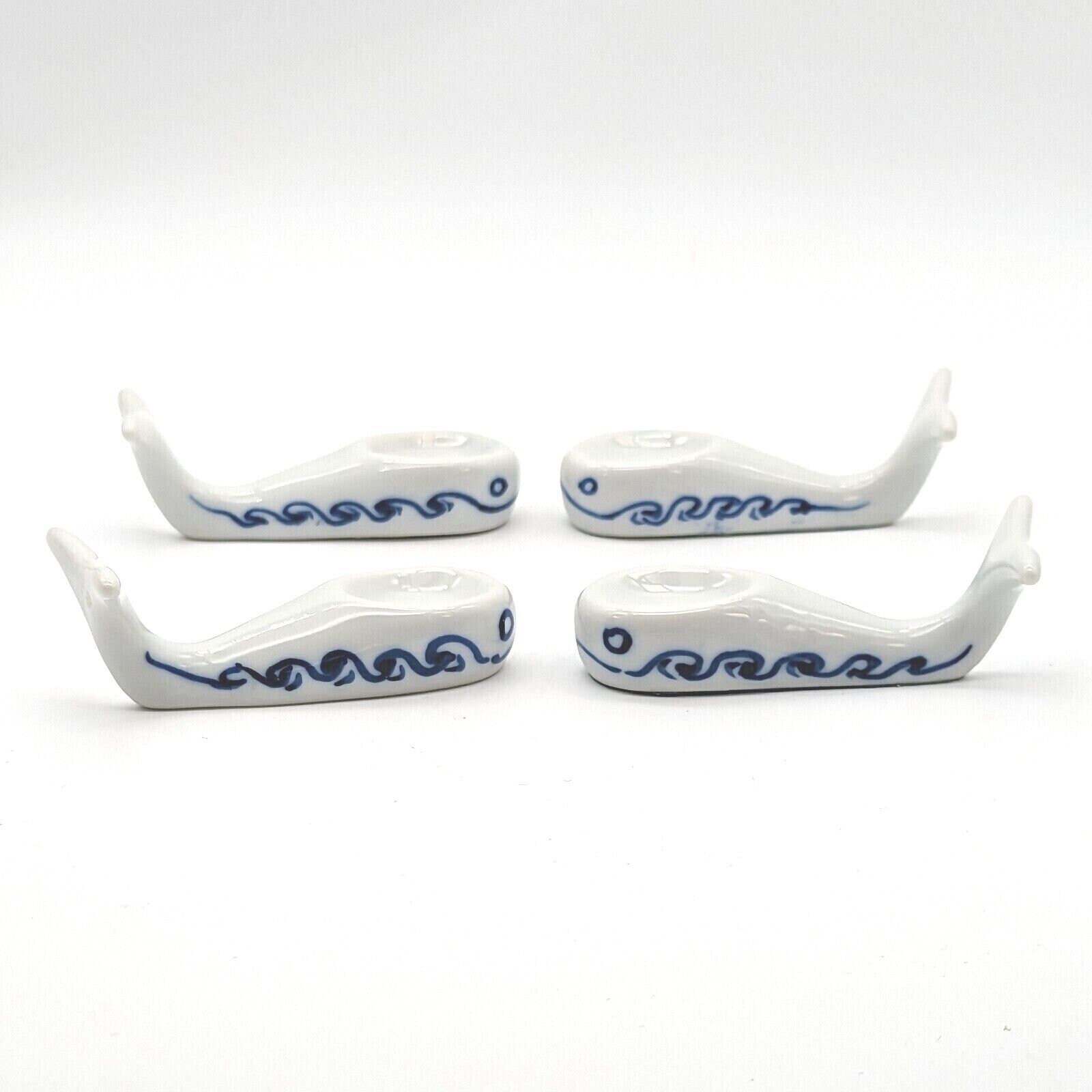 Vintage Porcelain Smiling Whale Salt Cellars Open Salt Pinch Dish Set ...