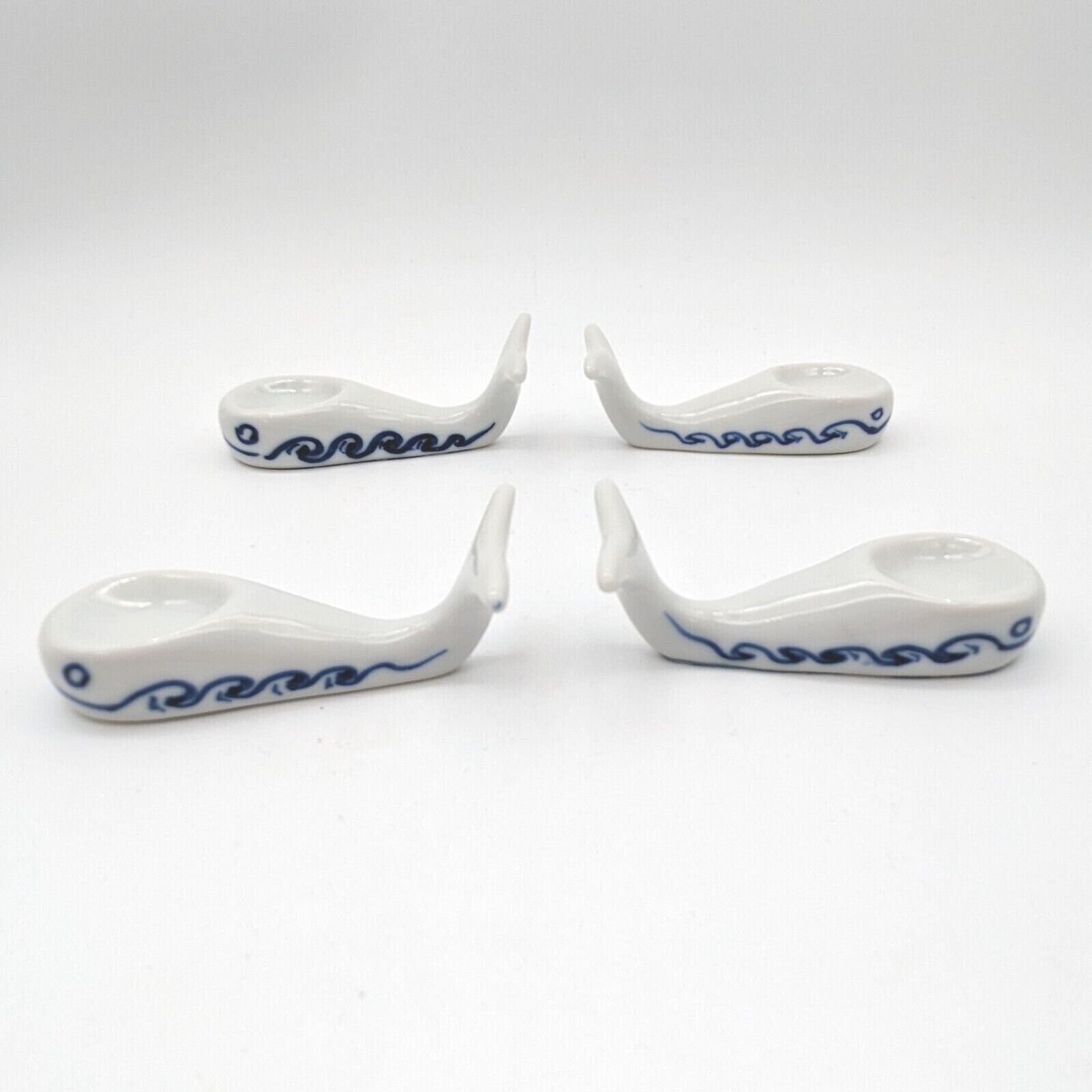 Vintage Porcelain Smiling Whale Salt Cellars Open Salt Pinch Dish Set ...
