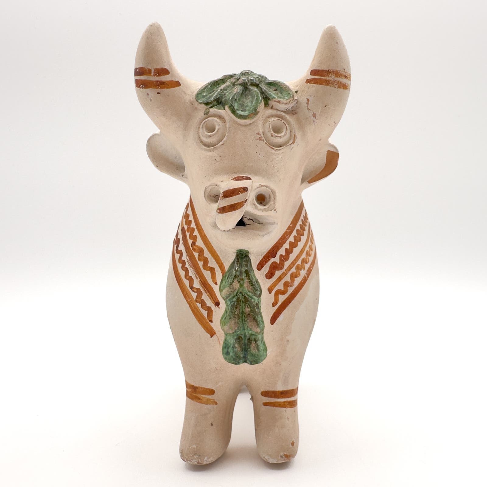 Peruvian Pottery Bull Torito De Pucara Terracotta Sculpture Figurine ...
