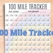 100 Mile Walking/running Challenge Tracker, Printable, Workout Tracker ...