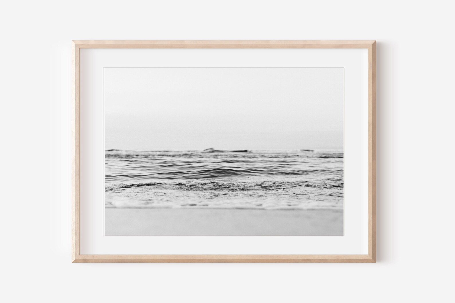 Beach Wall Art, Coastal Print Black and White, Beach Waves Printable ...