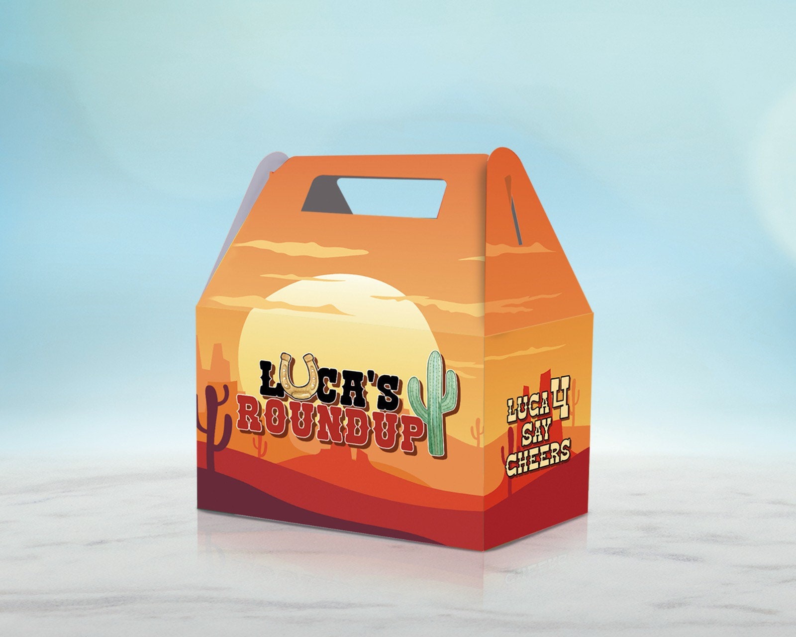 Western Cowboy Party Theme Gable Box and Food Boxes ||| Nugget Trays ...