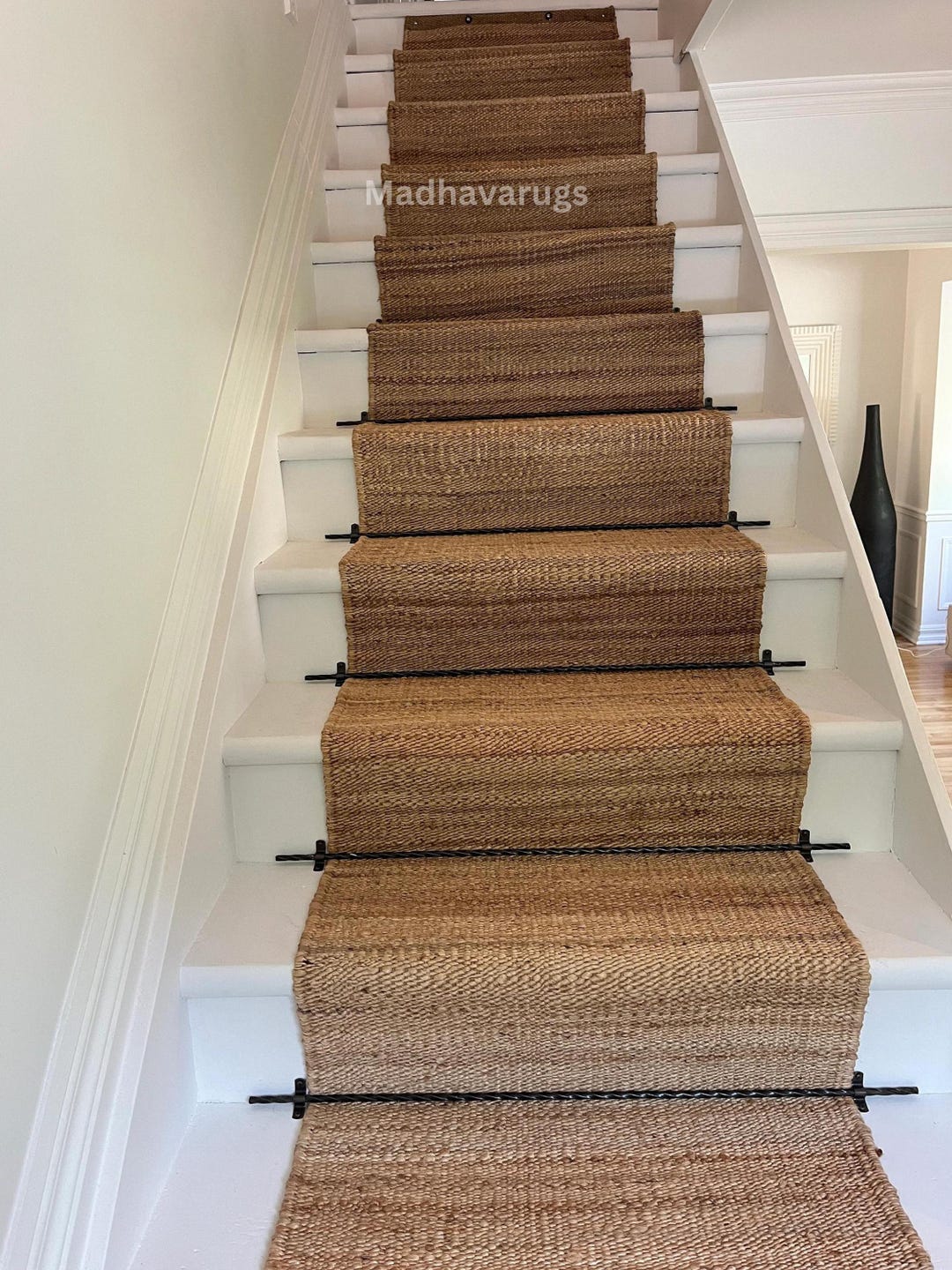 Natural Jute Rug, Stair Jute Runner, Handmade Begie Jute Runner, Jute ...