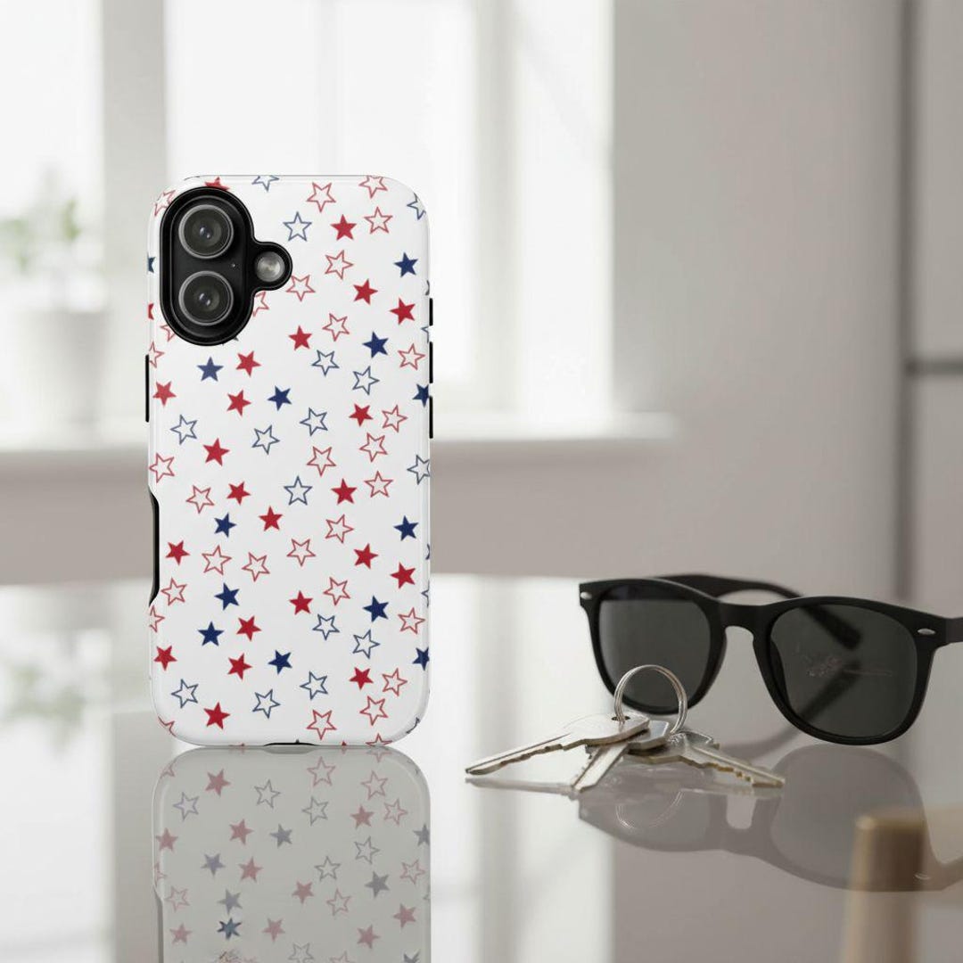 Patriotic Stars Case: Red White Blue Iphone, Samsung, Google - Etsy