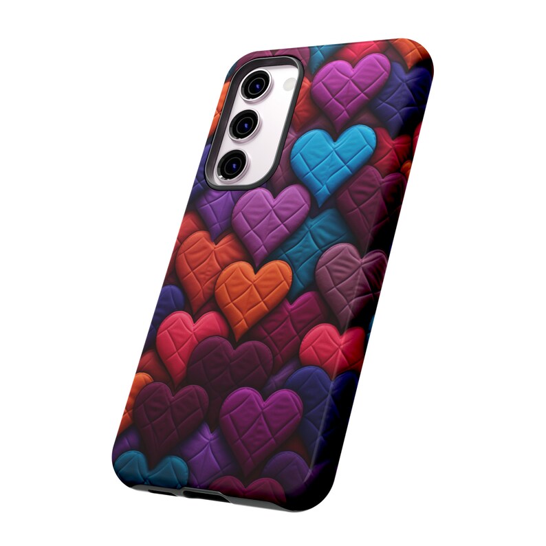 Valentines Quilted Heart Tough Phone Case, Trendy Heart Case iPhone 15 ...