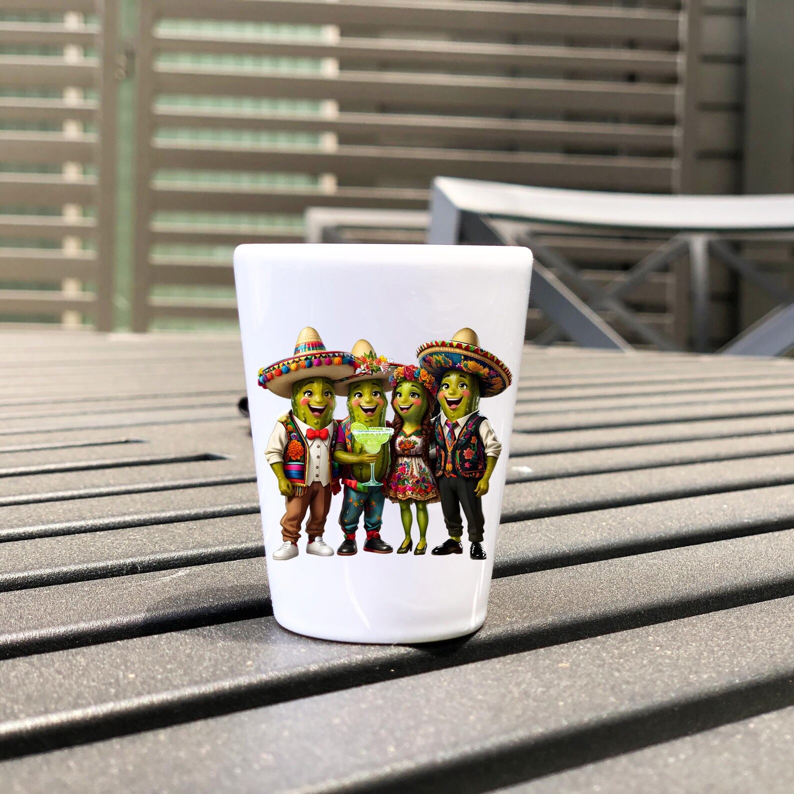 Cute Cinco De Mayo Pickles Theme 1.5 Oz Ceramic Shot Glass - Etsy