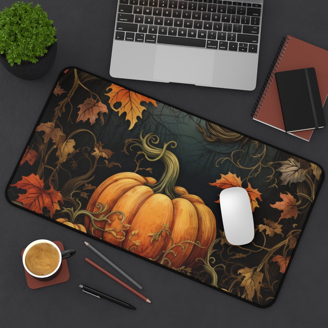 Fall Pumpkin Desk Mat,trendy Office Desk Mat, Work From Home Gift ...