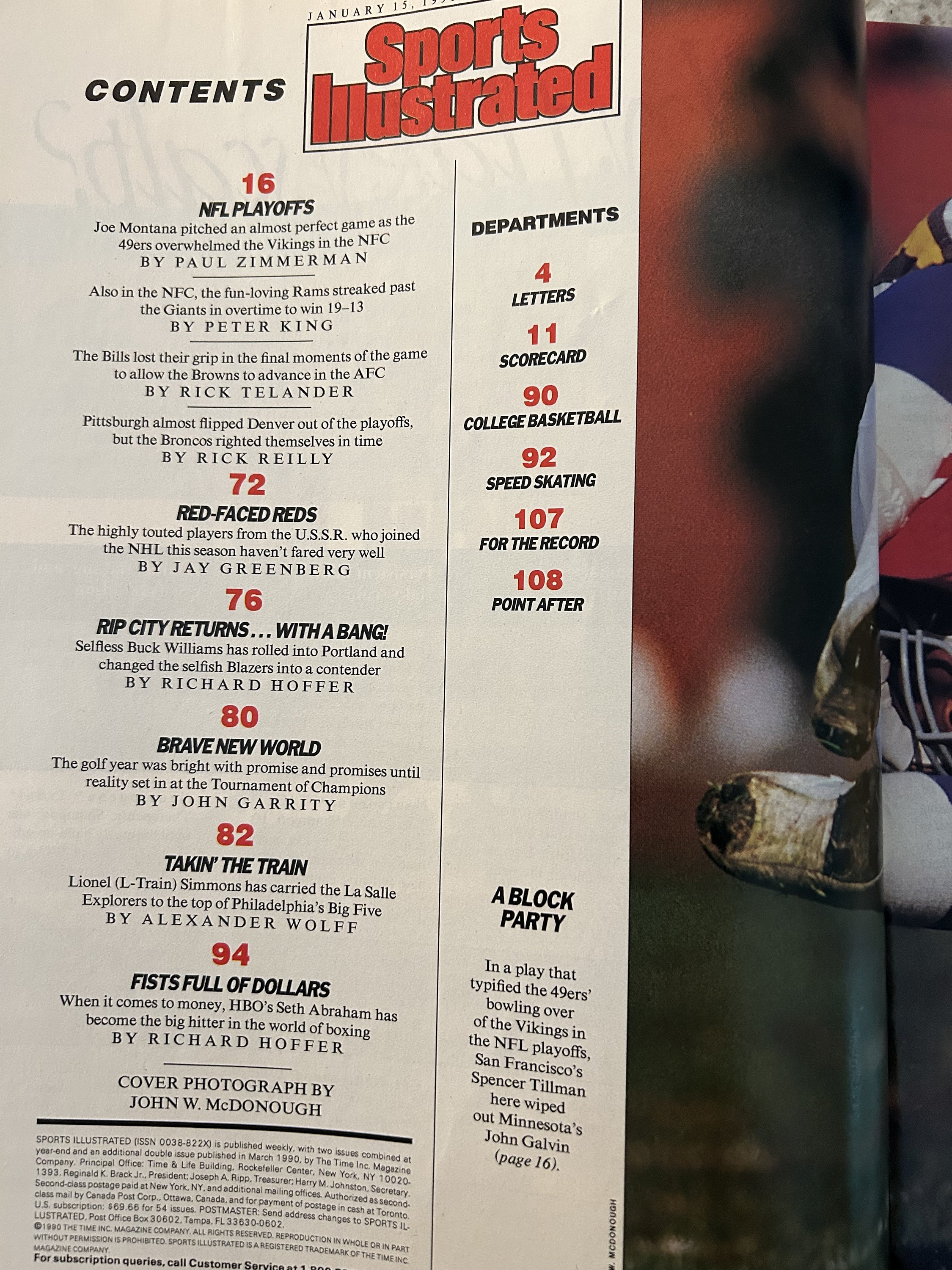 1990 Jerry Rice SI Magazine - Etsy