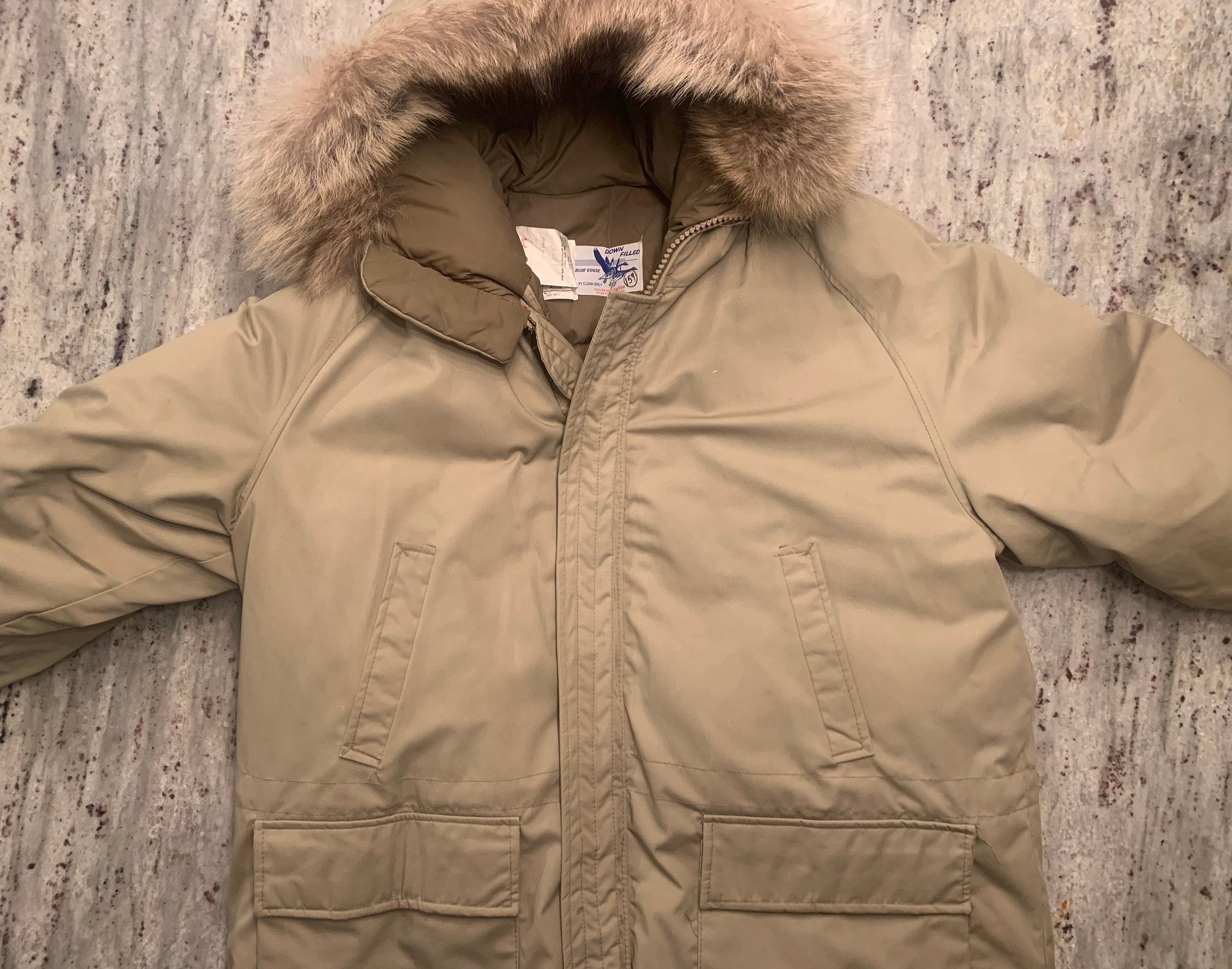 Vintage Blue Goose Down Parka. Fits as XL - Etsy