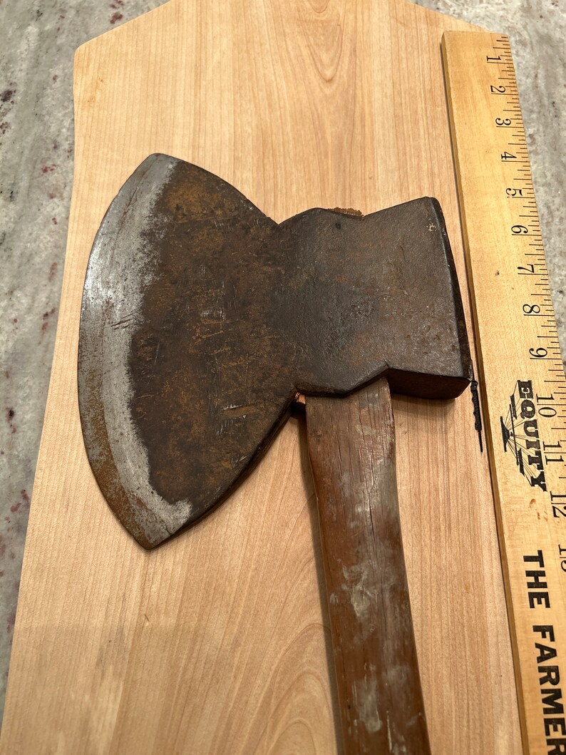 Antique Hewing Axe With Handle - Etsy