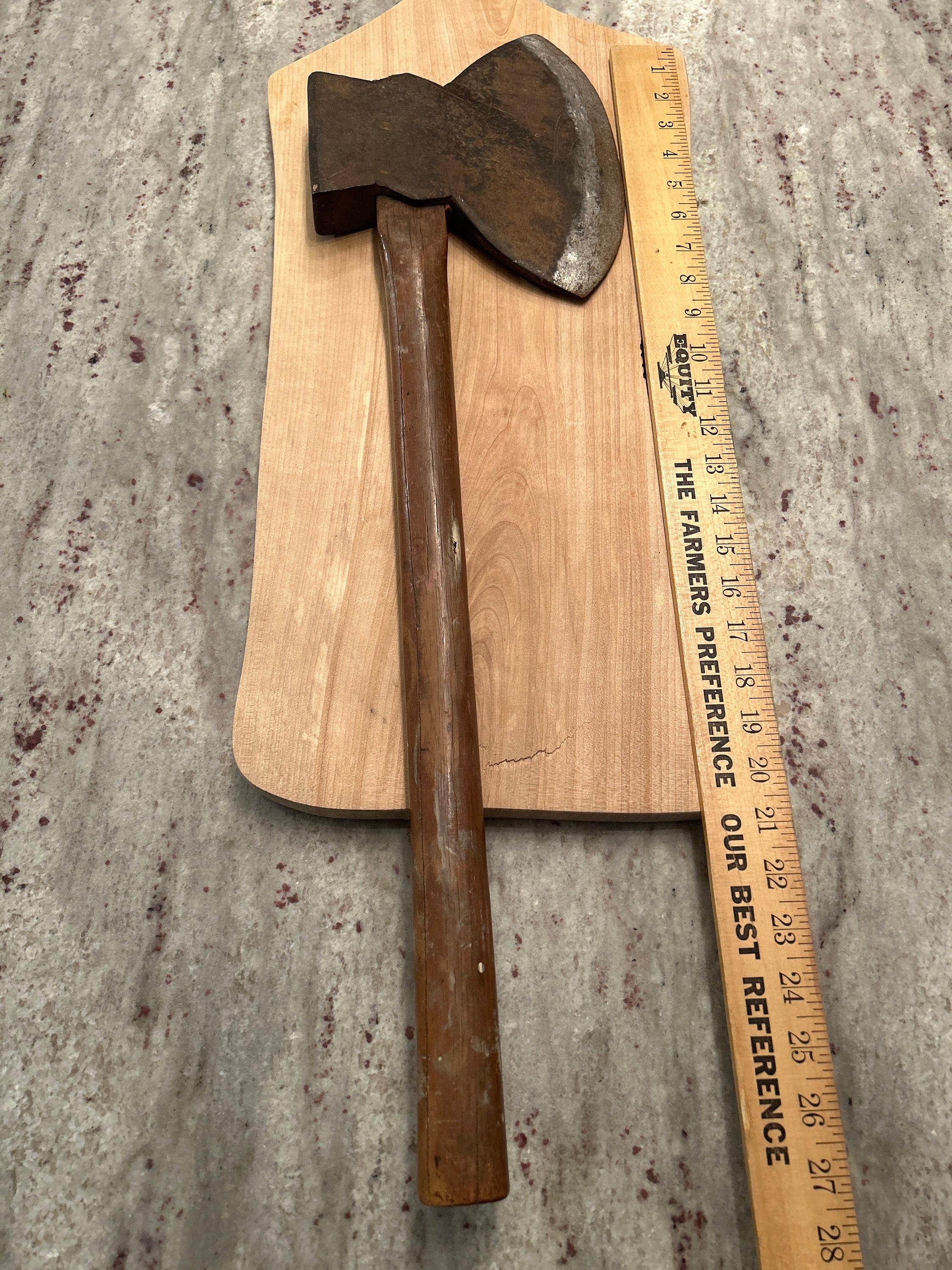 Antique Hewing Axe With Handle - Etsy