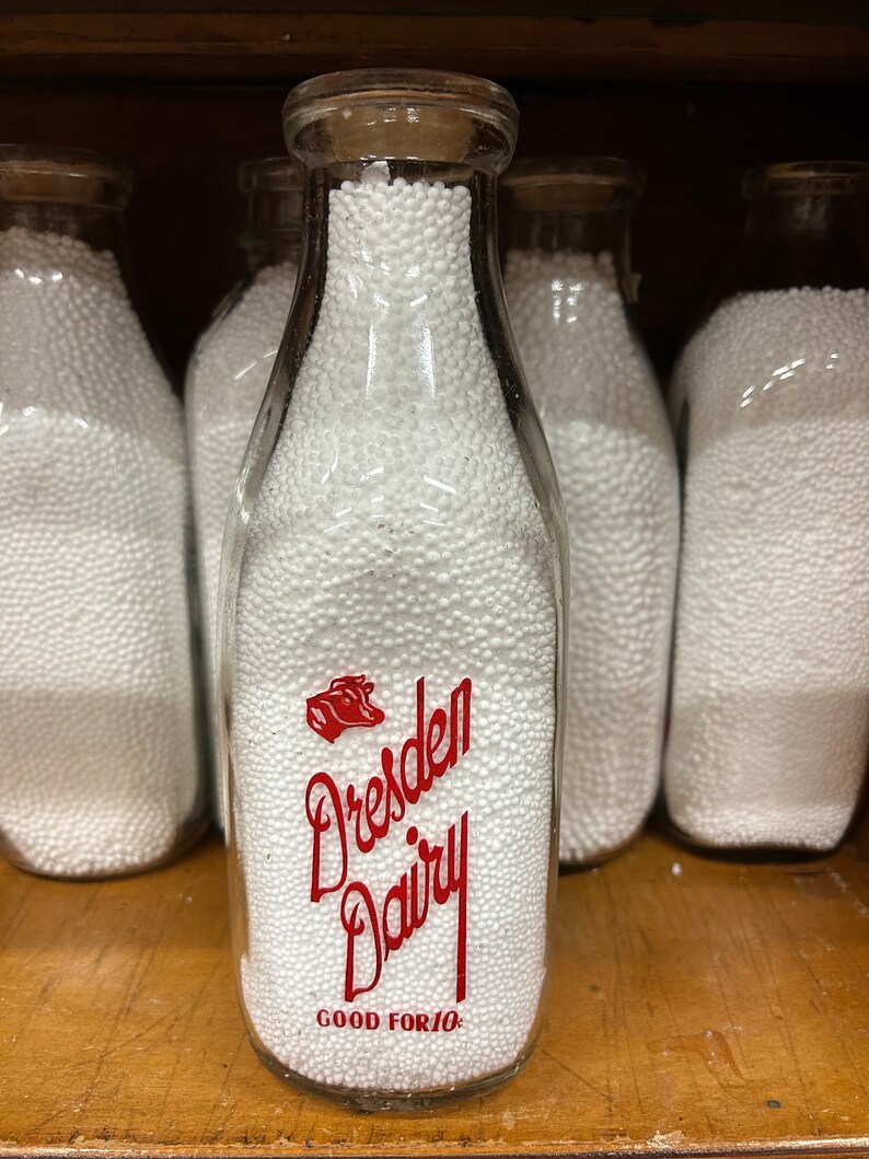 Vintage Dresden Antique Milk Bottle - Etsy