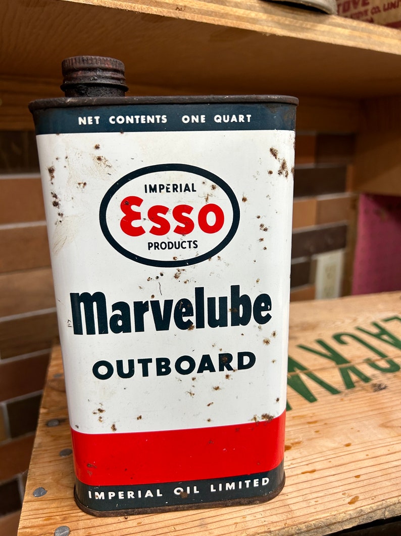 Vintage Esso Outboard Motor Oil Quart - Etsy