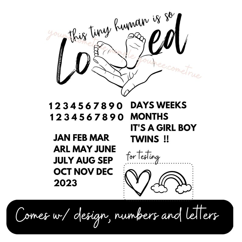 Maternity Temporary Tattoo Customizable Pregnancy - Etsy