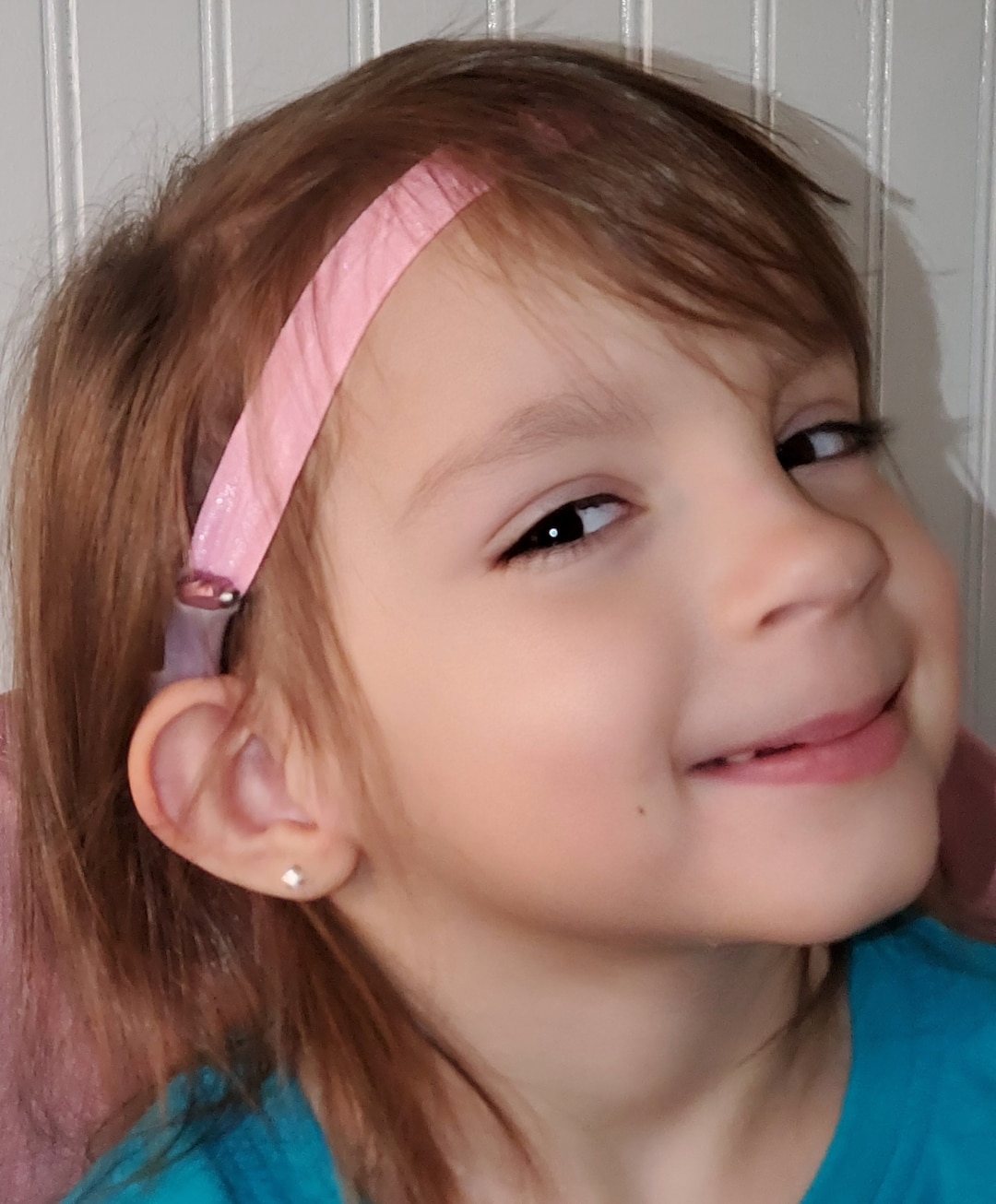 Pink Soft Band, Non-slip Grip, 5/8 Inch Width Hearing Aid Headband or ...