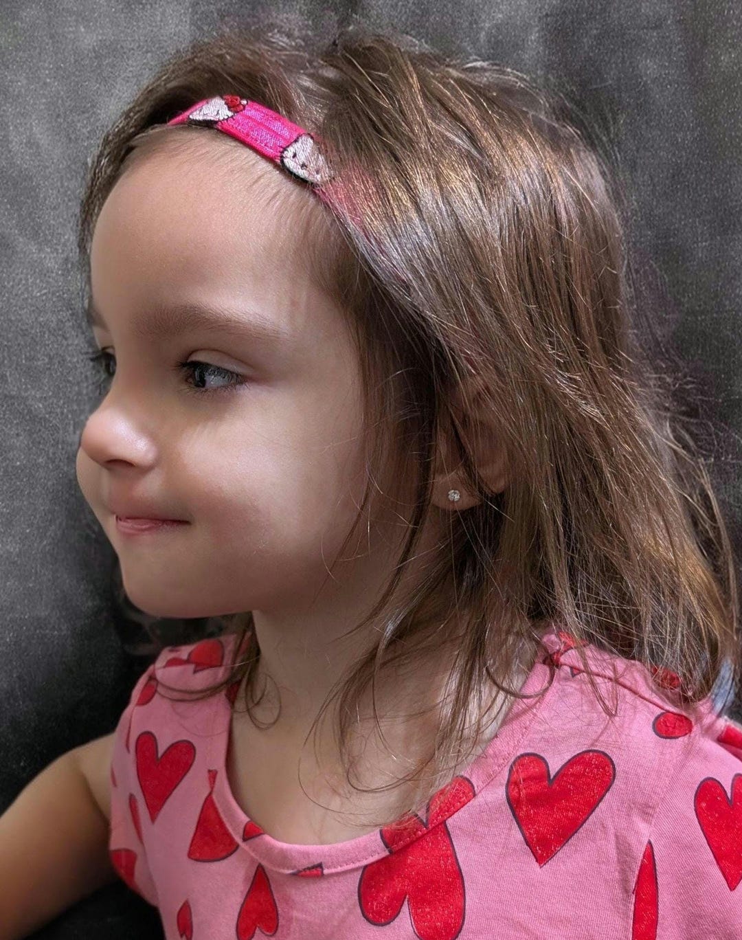 Pink Customized Embroidered Hearing Aid , Cochlear Implant/baha ...