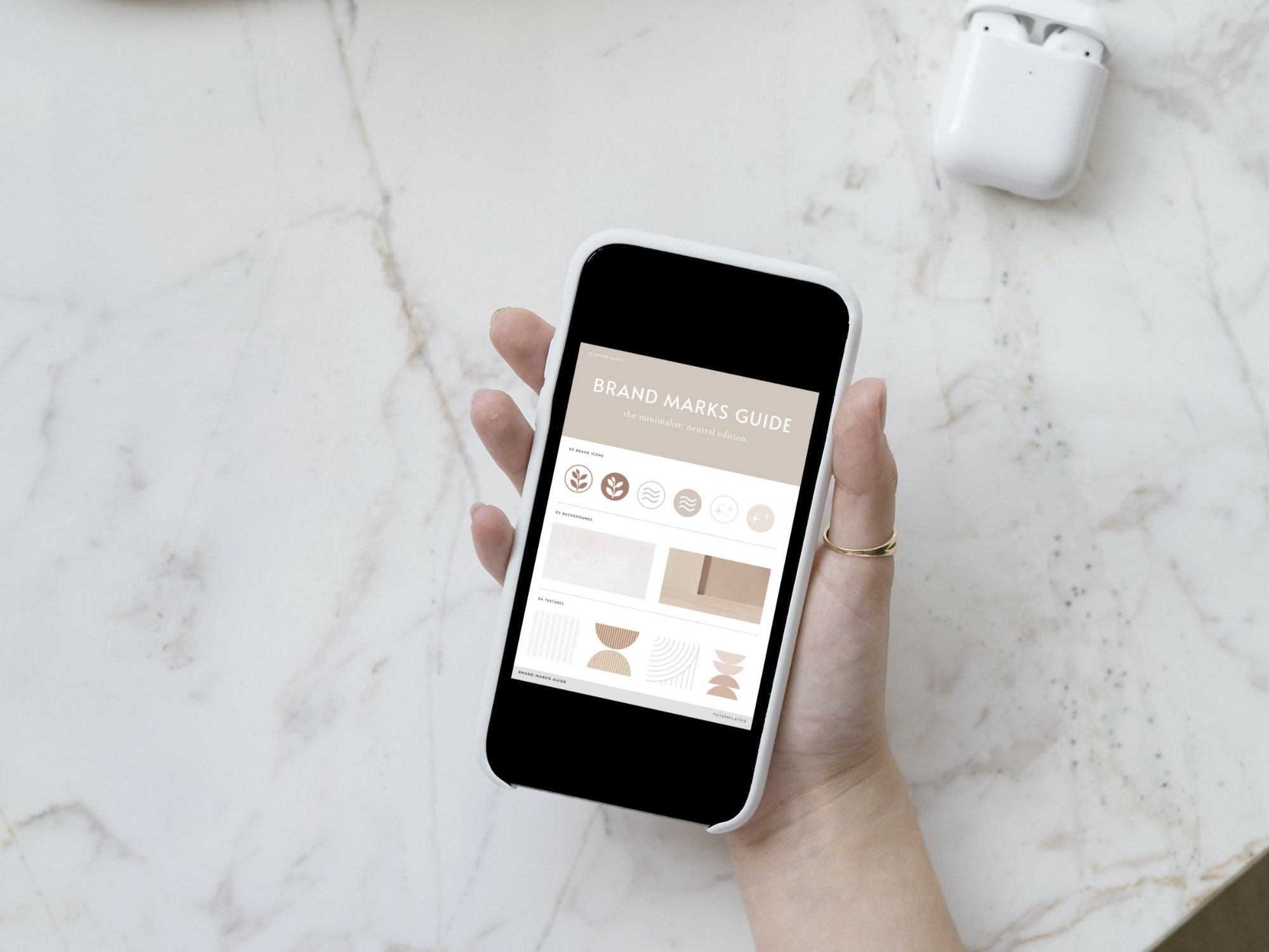 Minimalist Brand Board Template | Mini Branding Kit Template | Premade ...