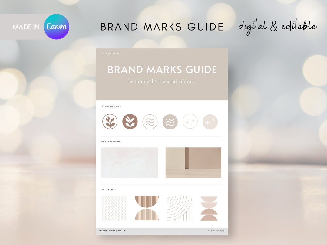Minimalist Brand Board Template | Mini Branding Kit Template | Premade ...