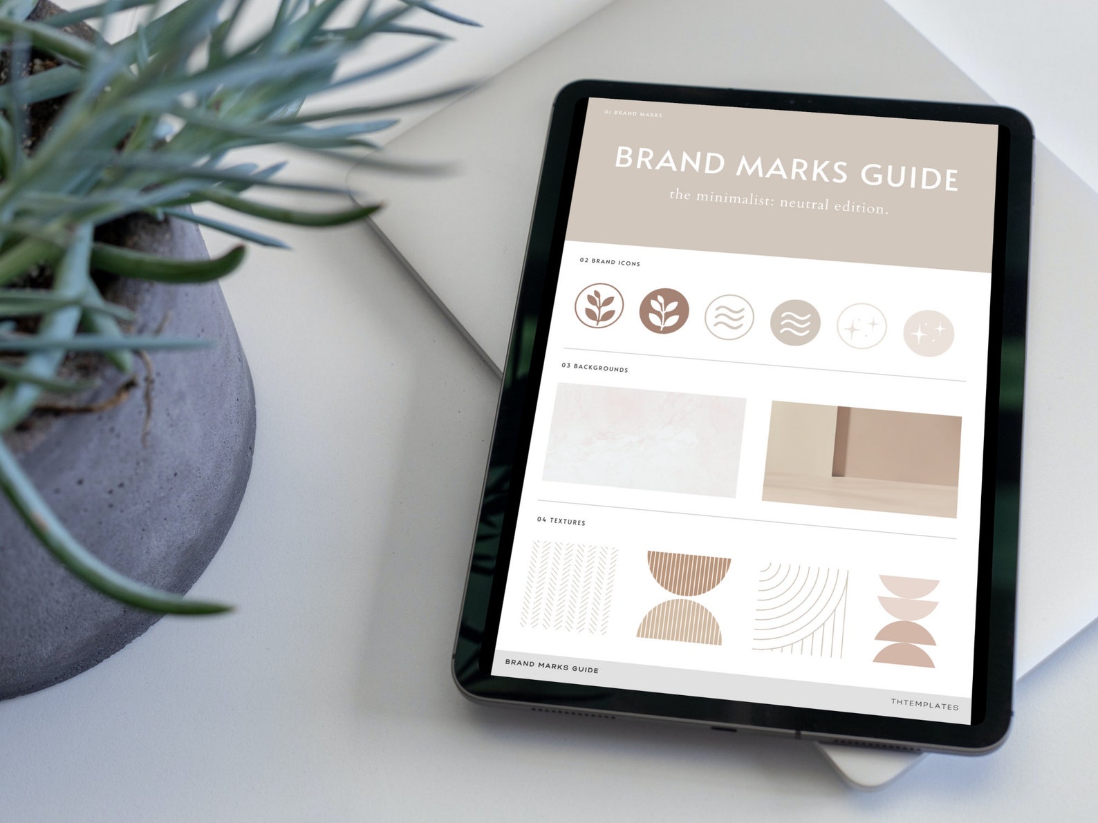 Minimalist Brand Board Template | Mini Branding Kit Template | Premade ...