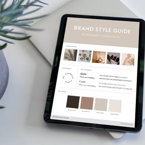 Minimalist Brand Style Guide Template | Mini Branding Kit Template ...