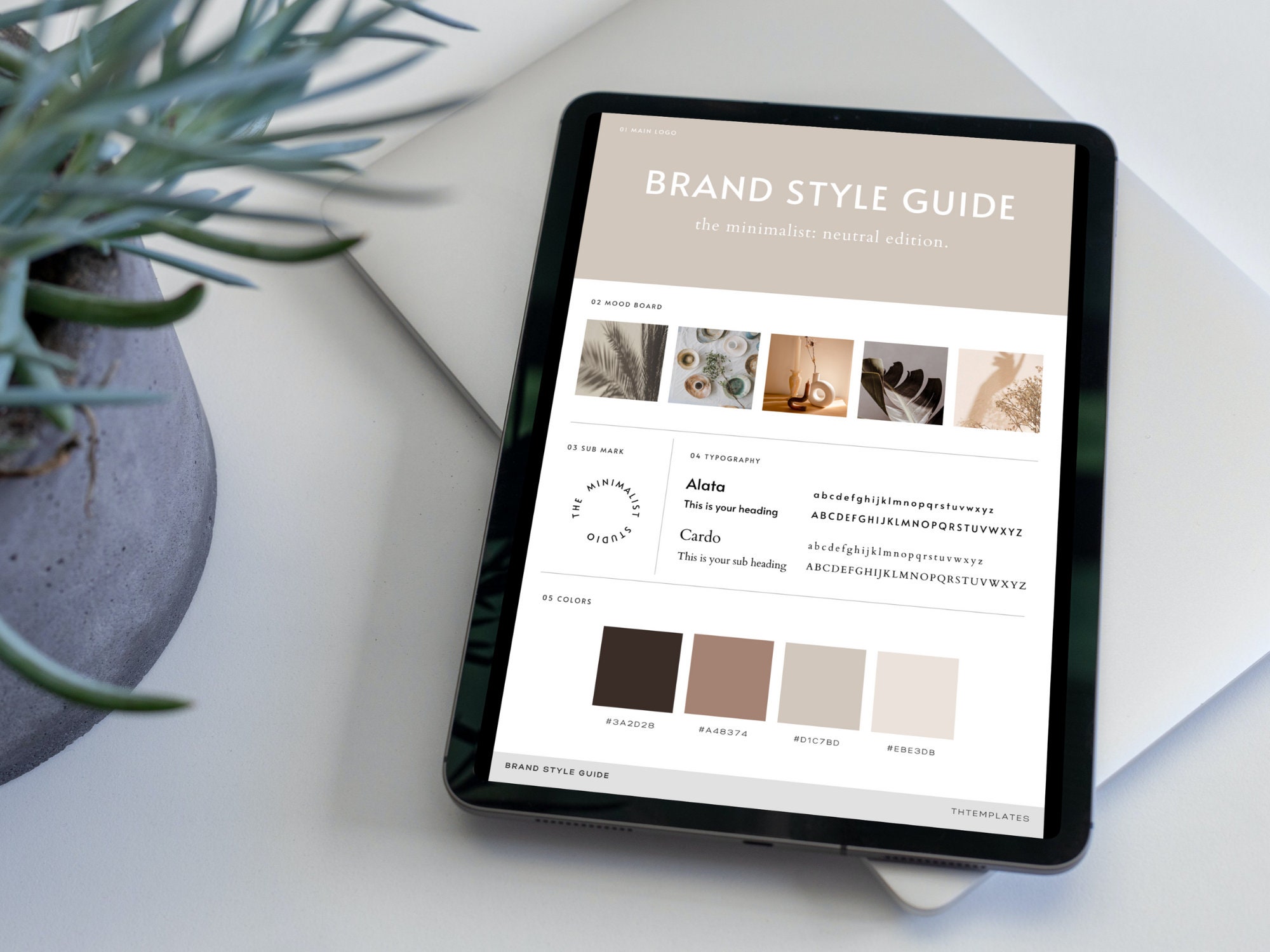 Minimalist Brand Style Guide Template | Mini Branding Kit Template ...