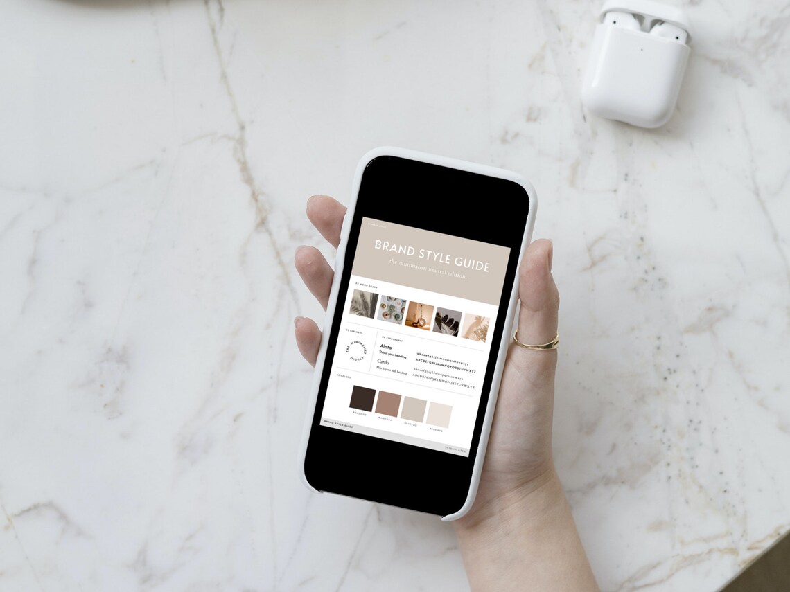 Minimalist Brand Style Guide Template | Mini Branding Kit Template ...