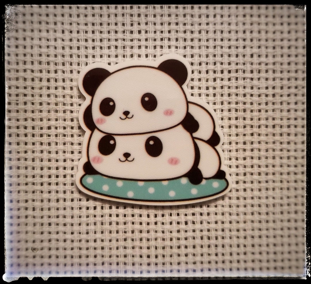 Cute Pandas Magnetic Needle Minder. Needle Nanny. Needle Keeper ...