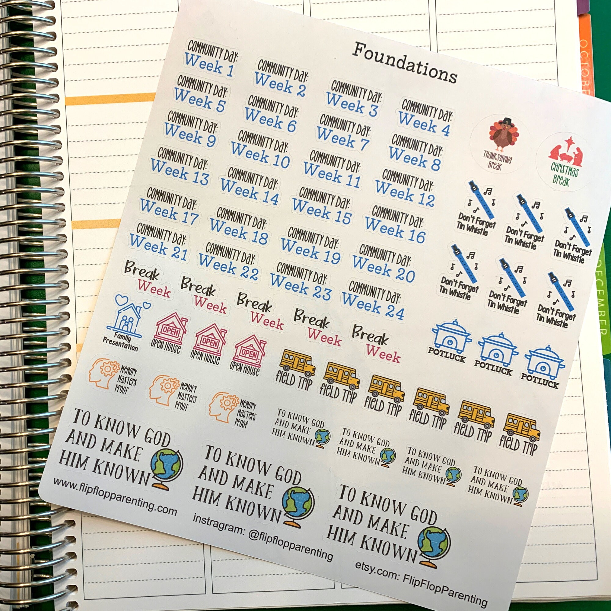 Classical Conversations Foundations Planner Sticker Bundle - Etsy