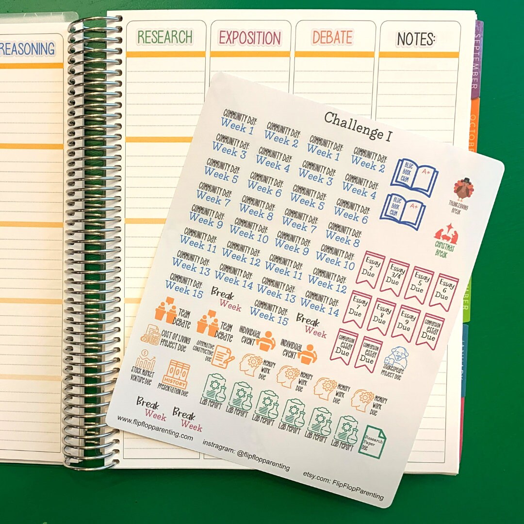 Classical Conversations Challenge I Planner Stickers - Etsy