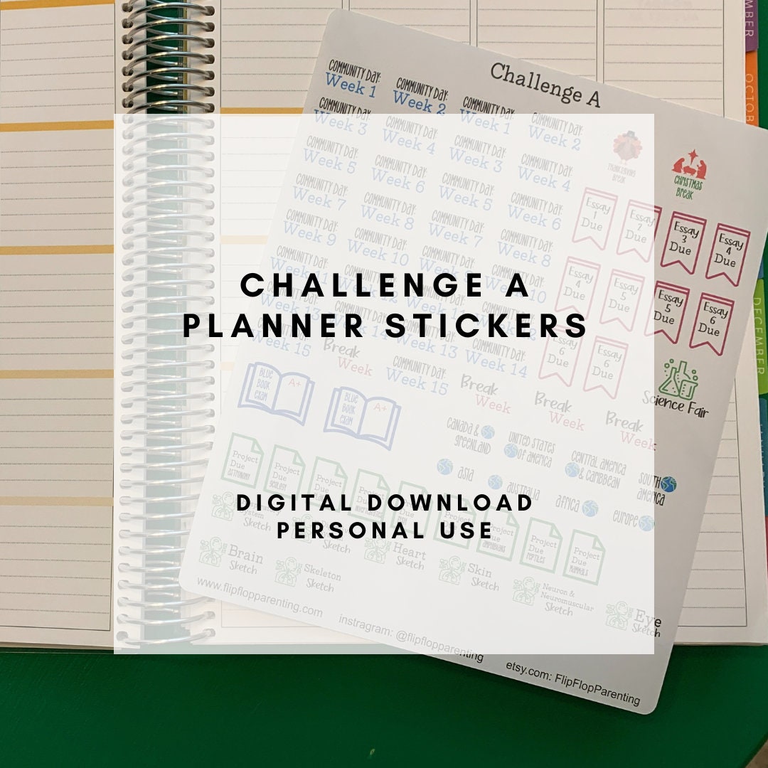 Classical Conversations Challenge A Planner Stickers - Etsy