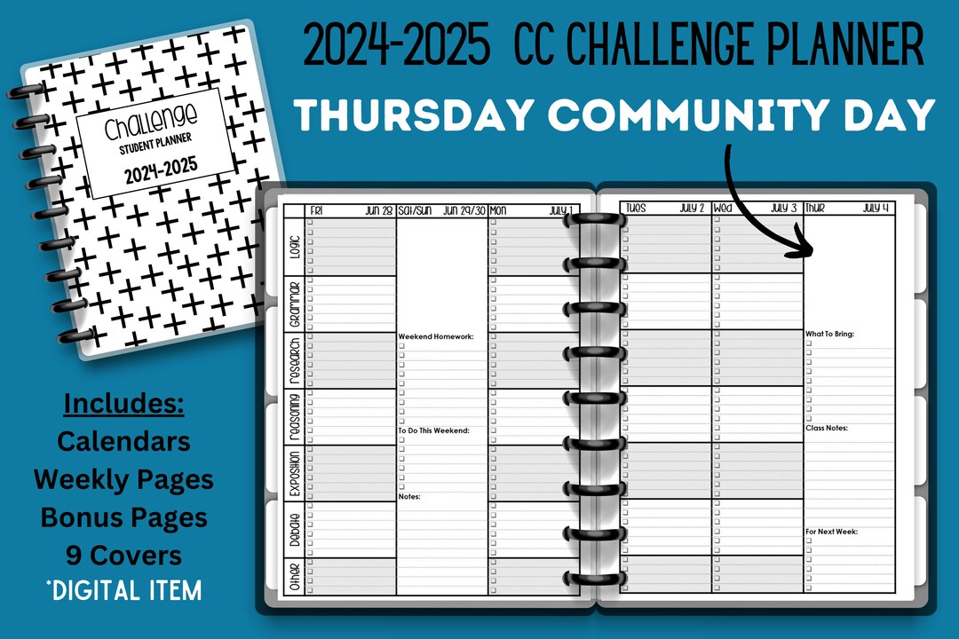 2024-2025 CC Challenge Planner for Thursday Community Day - Etsy