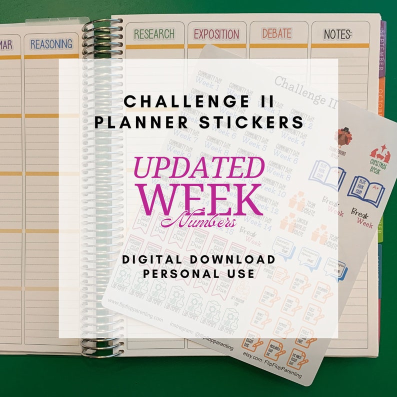 Classical Conversations Challenge II Planner Stickers - Etsy