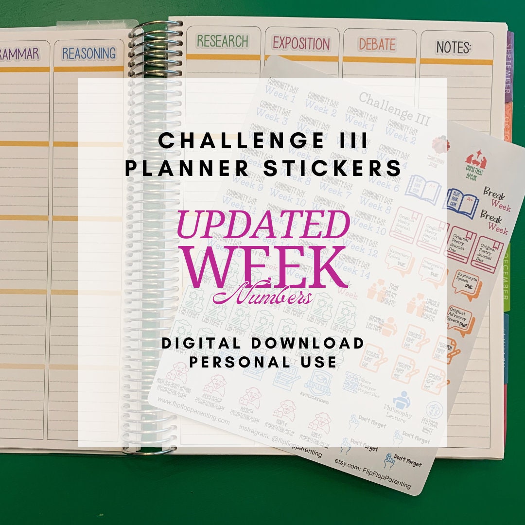 Classical Conversations Challenge III Planner Stickers - Etsy