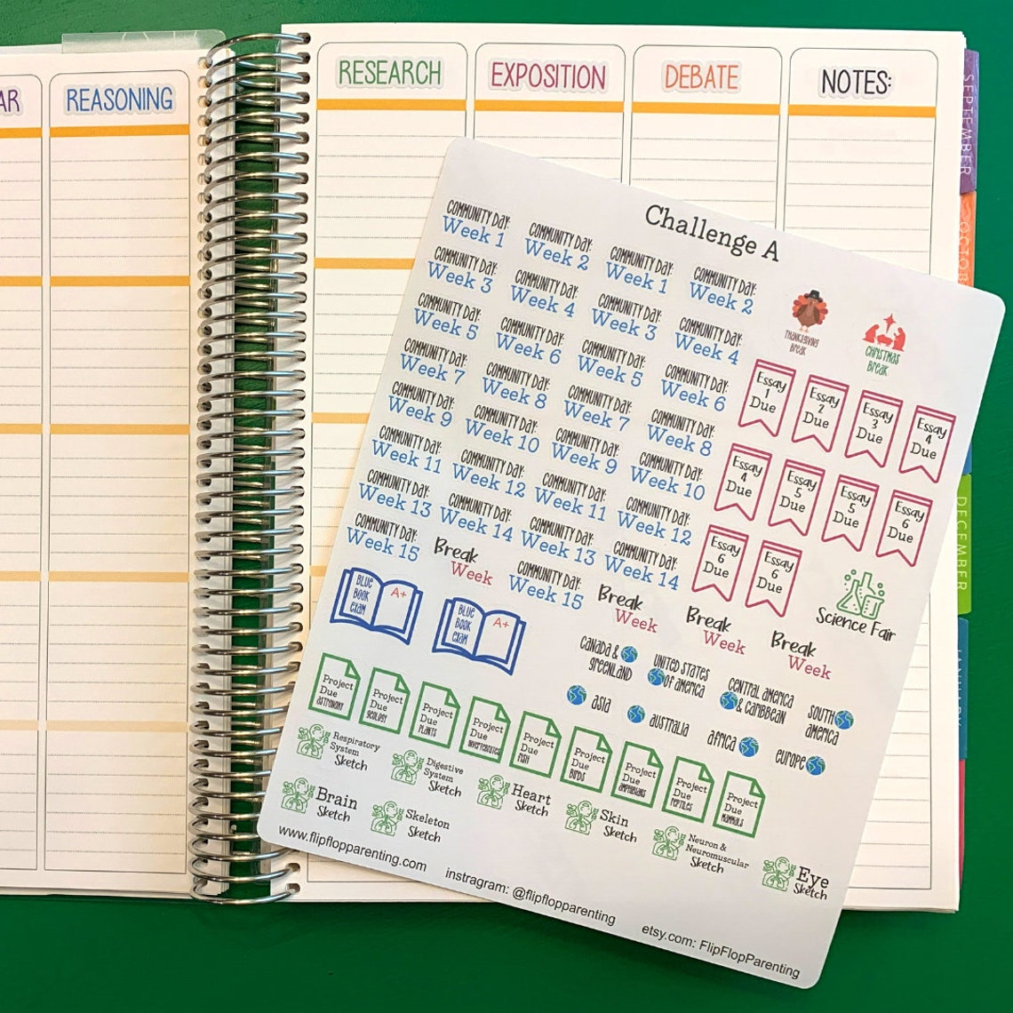 Classical Conversations Challenge A Planner Stickers - Etsy