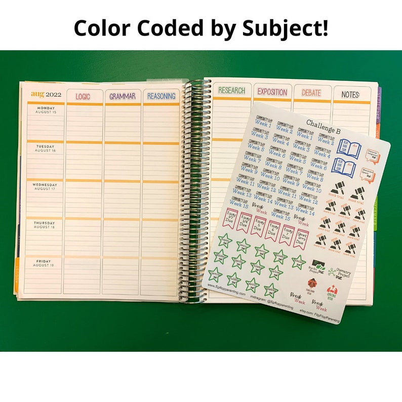 Classical Conversation Challenge B Planner Stickers - Etsy