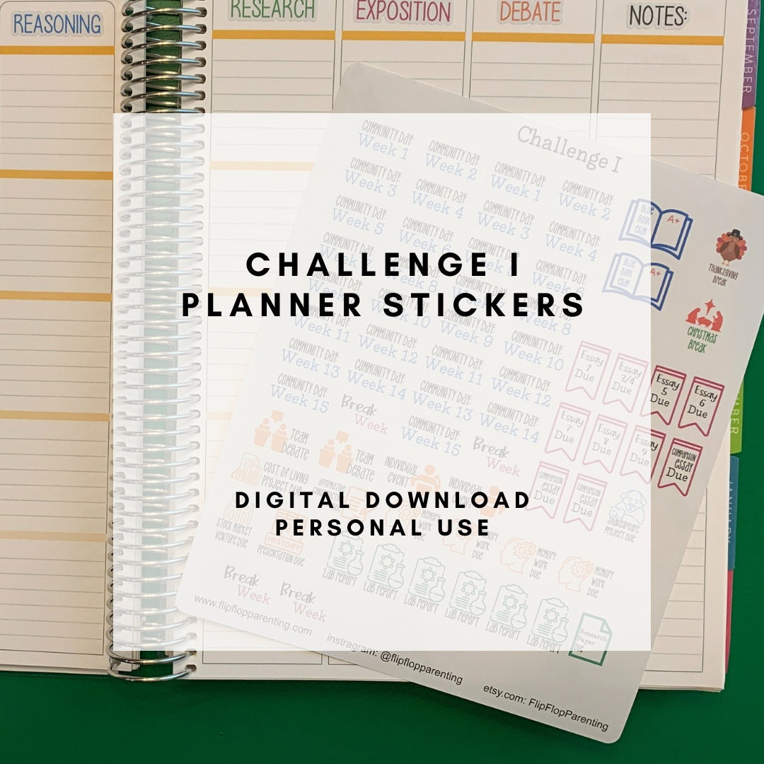 Classical Conversations Challenge I Planner Stickers - Etsy