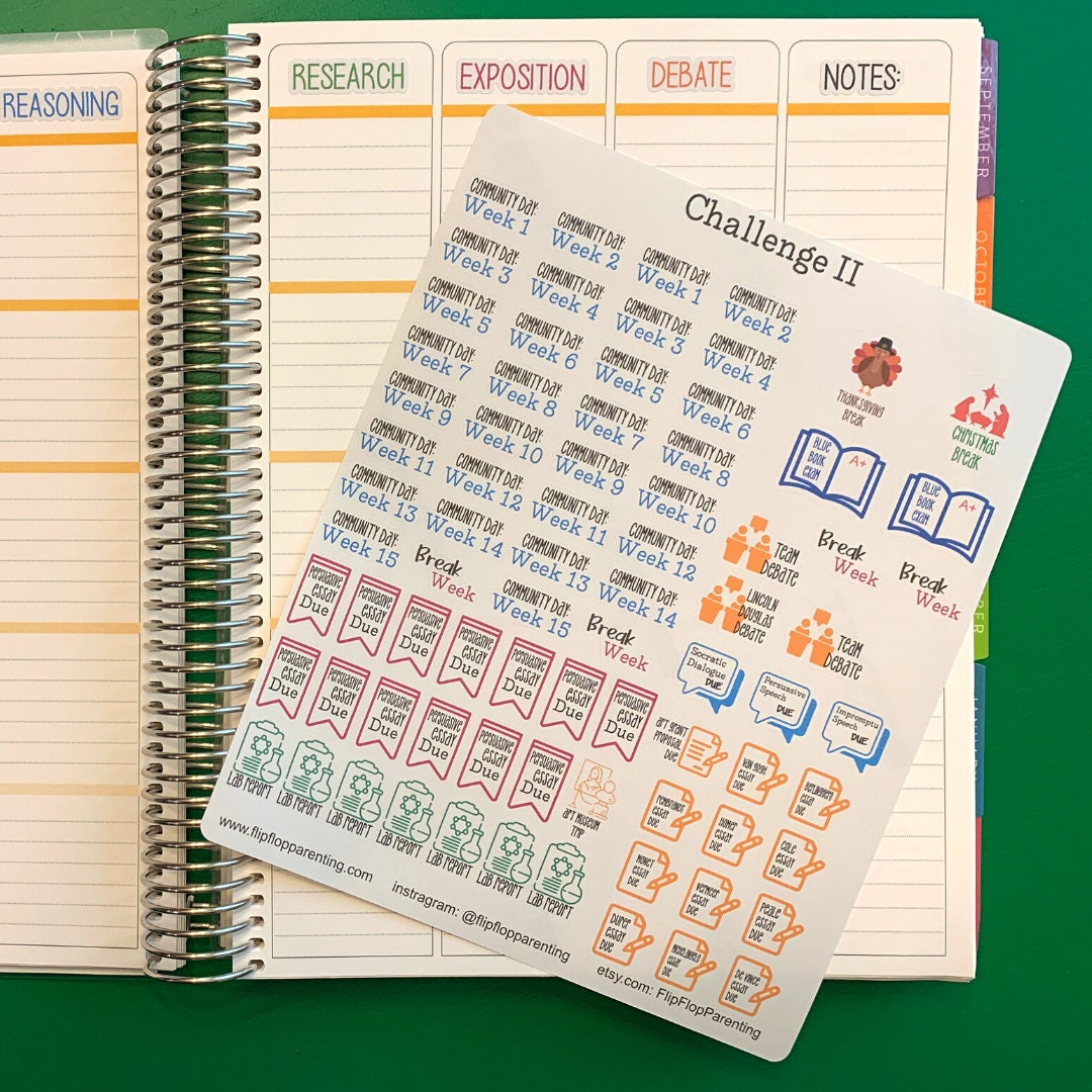 Classical Conversations Challenge II Planner Stickers - Etsy