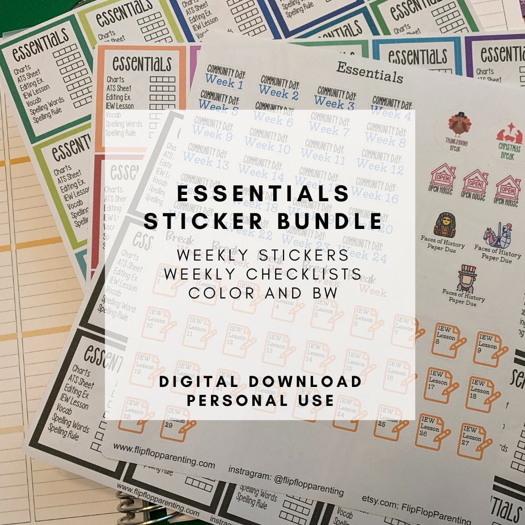 Classical Conversations Essentials Planner Sticker Bundle - Etsy
