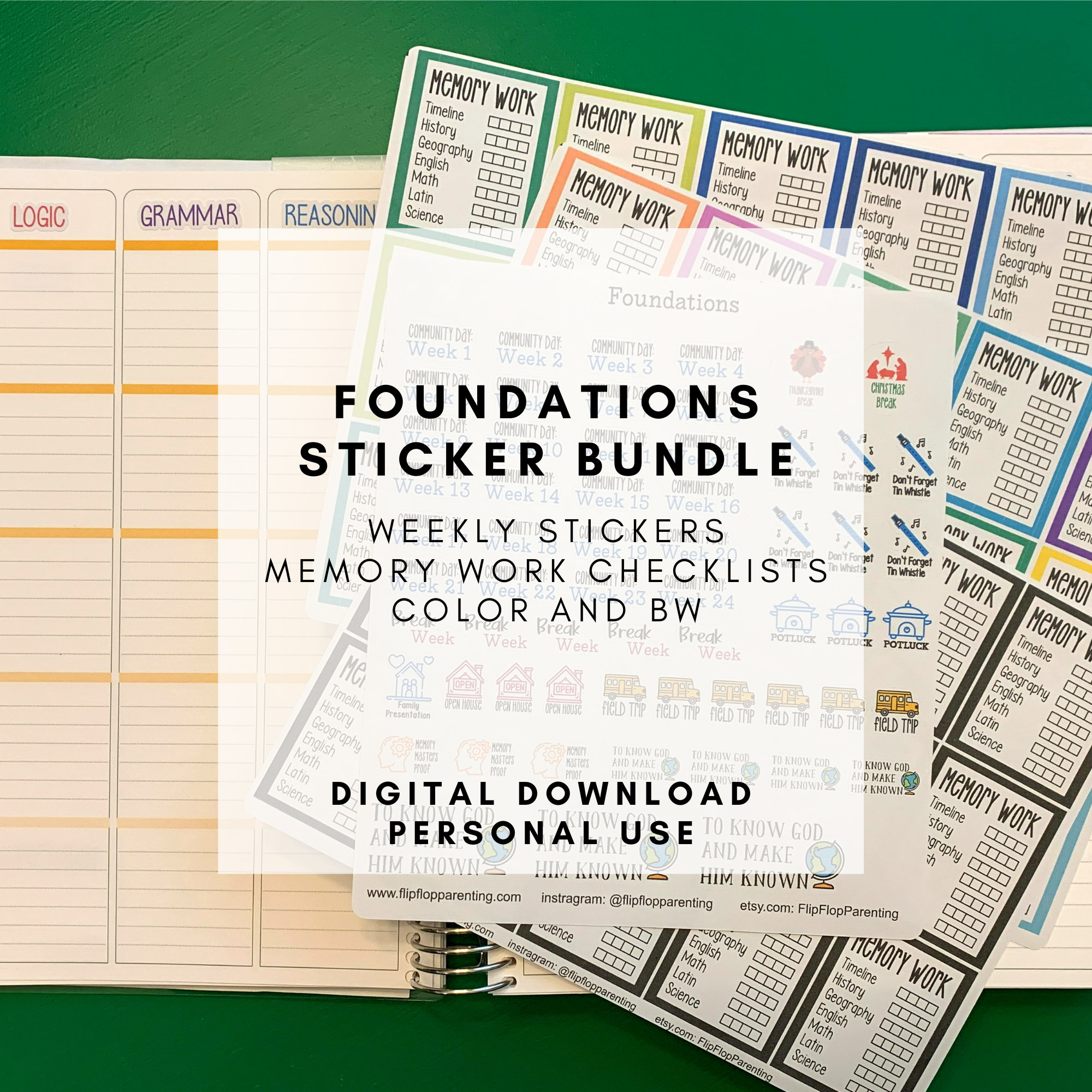 Classical Conversations Foundations Planner Sticker Bundle - Etsy