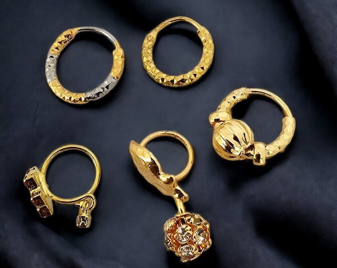 5 Magical Nose Jewelry Collection - Piercing Nose Rings, Indian Nose ...